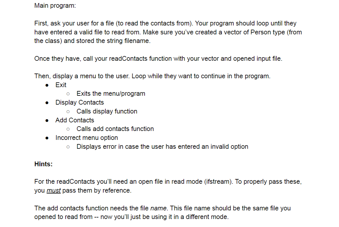 Solved CSE 1384 - Files and Classes Lab 4 Create a program | Chegg.com