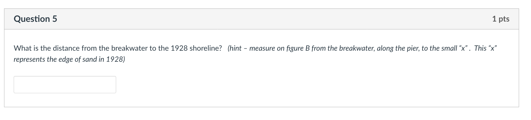Question 5 1 pts What is the distance from the | Chegg.com