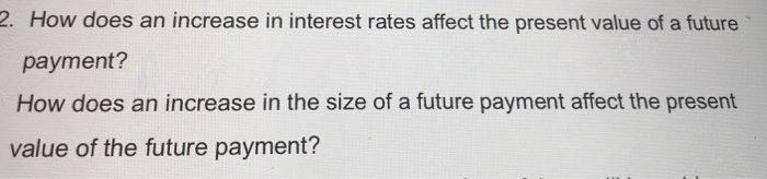 Solved 2. How does an increase in interest rates affect the | Chegg.com