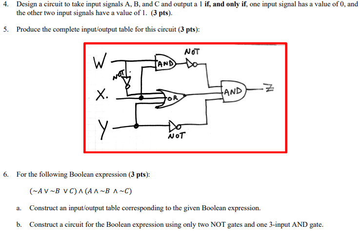 Solved 4. Design a circuit to take input signals A, B, and C | Chegg.com