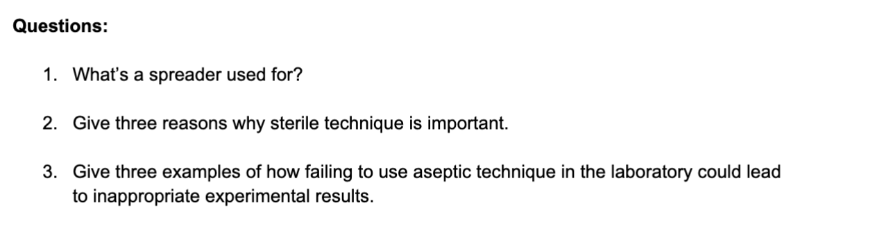 Solved Questions: 1. What's a spreader used for? 2. Give | Chegg.com