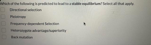 Solved Which of the following is predicted to lead to a | Chegg.com