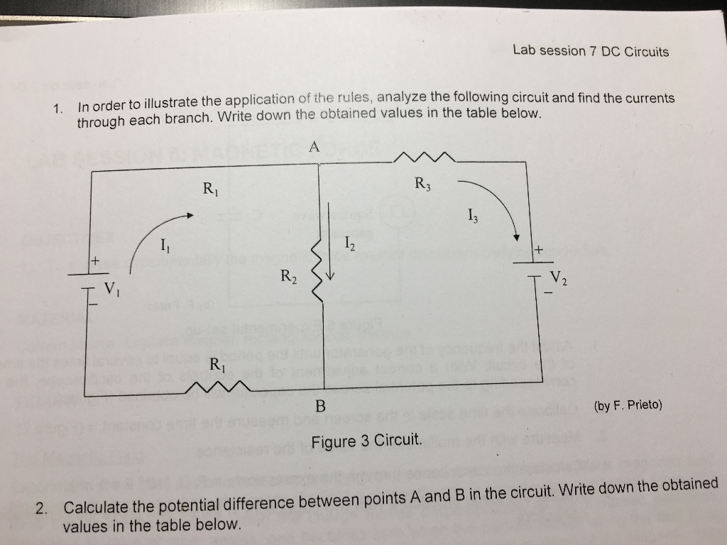 Solved Find I1, I2, I3, VR1, VR2, VR3 and VAB in the circuit | Chegg.com
