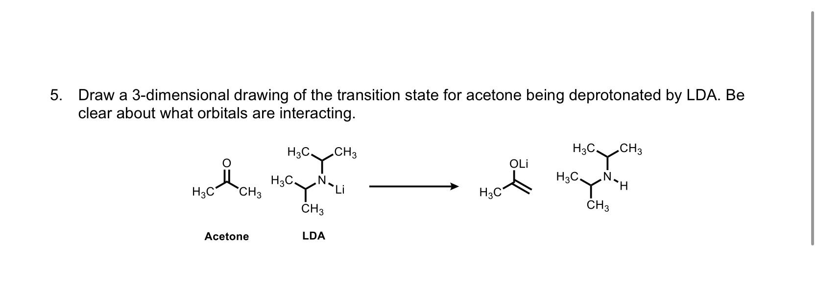 5. Draw a 3-dimensional drawing of the transition | Chegg.com