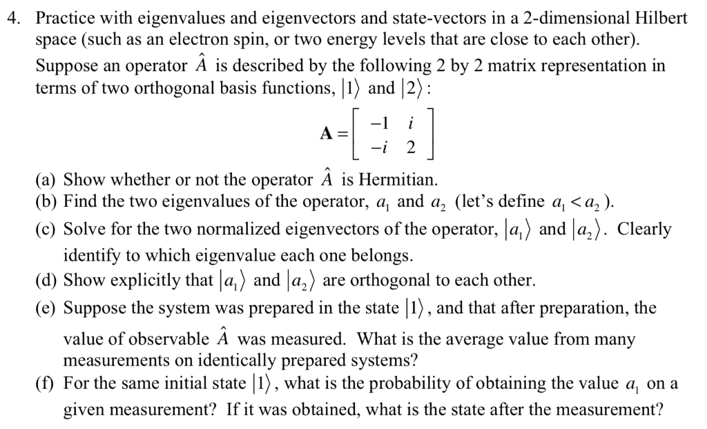 Solved 4. Practice with eigenvalues and eigenvectors and | Chegg.com