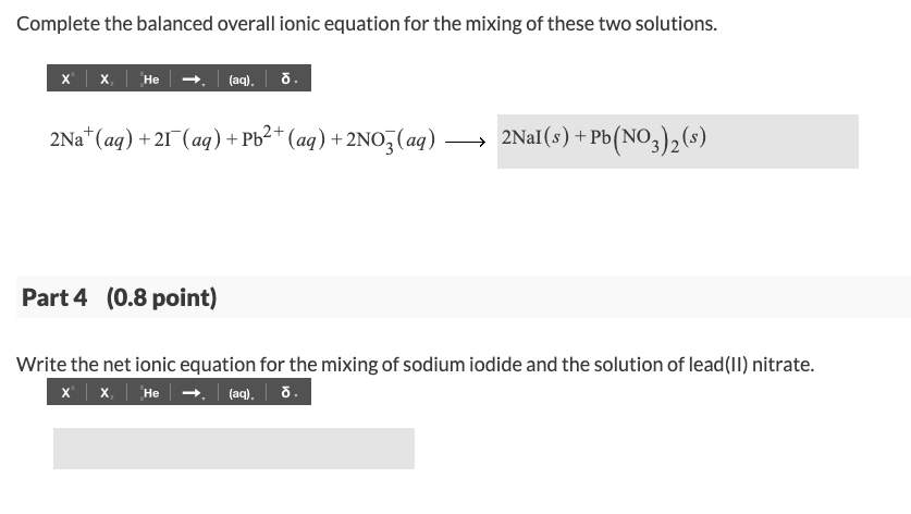 Solved Complete the balanced overall ionic equation for the | Chegg.com