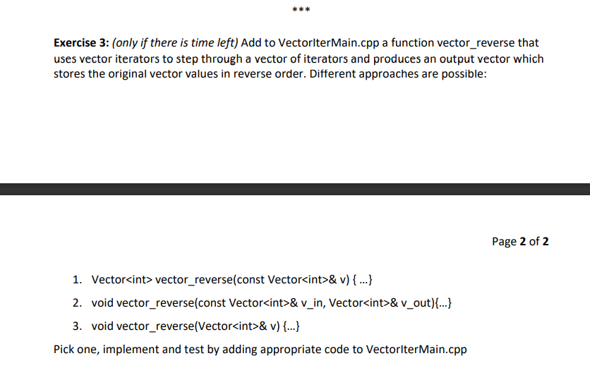 // ADD: the "move constructor" Vector (Vector&& rhs) | Chegg.com