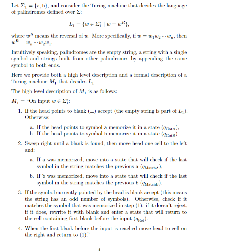 Solved Let £; = {a, b}, and consider the Turing machine that | Chegg.com