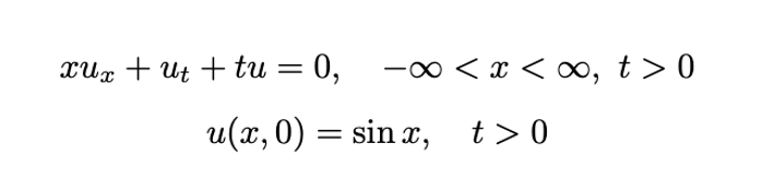 Solved XUx + Ut + tu = 0, -00