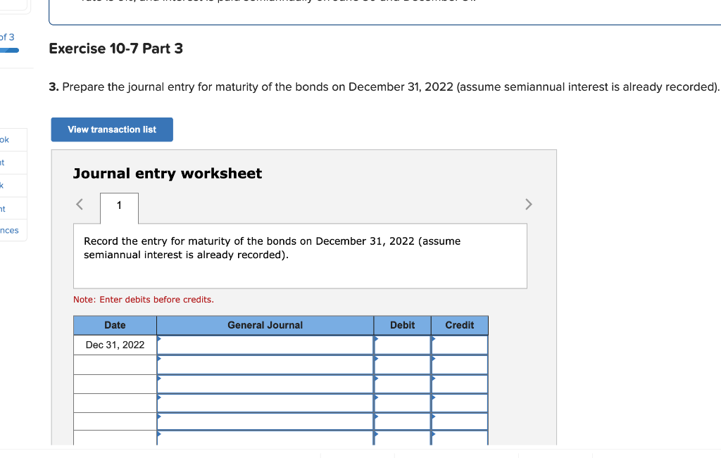 Solved of 3 Exercise 10-7 Part 3 3. Prepare the journal | Chegg.com