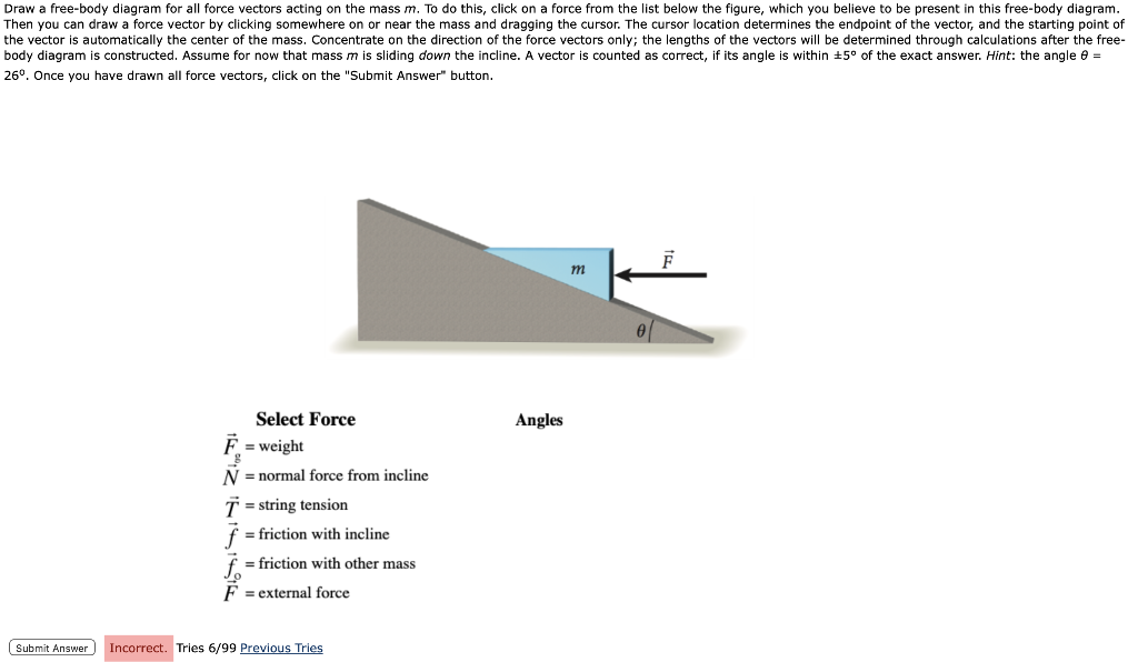 Solved Draw a free-body diagram for all force vectors acting | Chegg.com