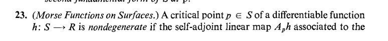 23. (Morse Functions on Surfaces.) A critical point | Chegg.com