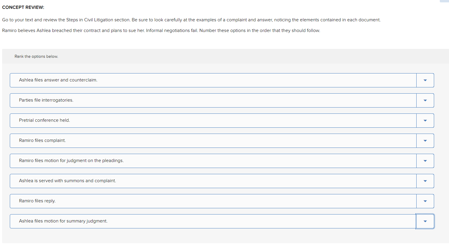Solved CONCEPT REVIEW:Go to your text and review the Steps | Chegg.com