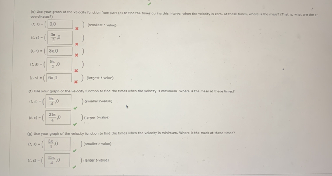 Solved (d) For this harmonic motion, it can be shown (using | Chegg.com