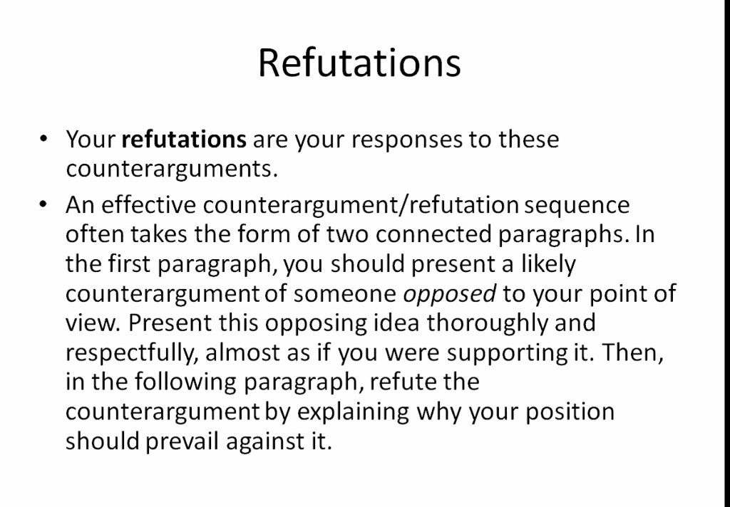 Solved Refutations • Your refutations are your responses to | Chegg.com