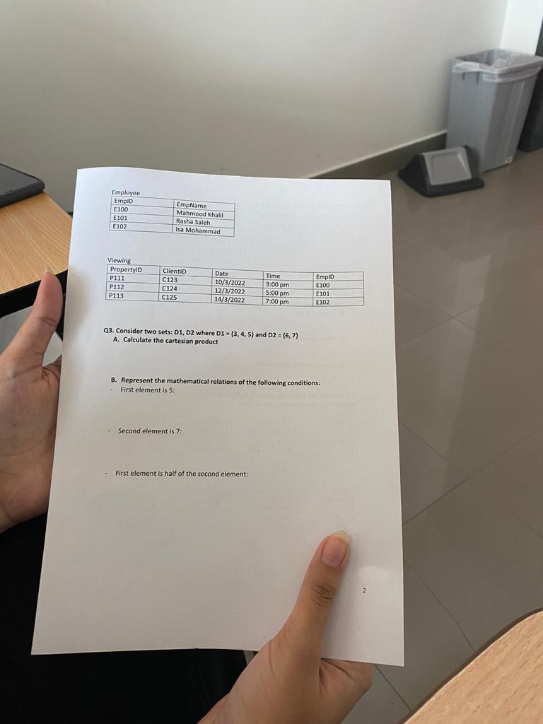 Solved 3. Setofintegrity constraints:Q3. Consider two sets: | Chegg.com