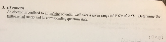 Solved An Electron Is Confined To An Infinite Potential Well