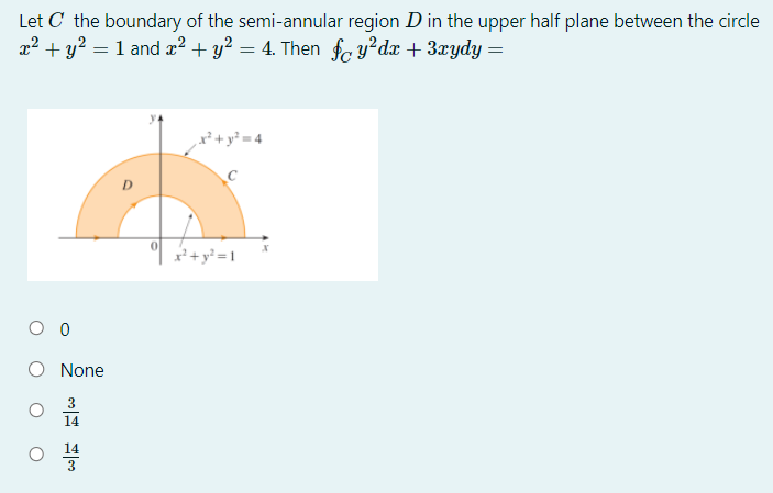 Solved Let C ﻿the boundary of the semi-annular region D ﻿in | Chegg.com