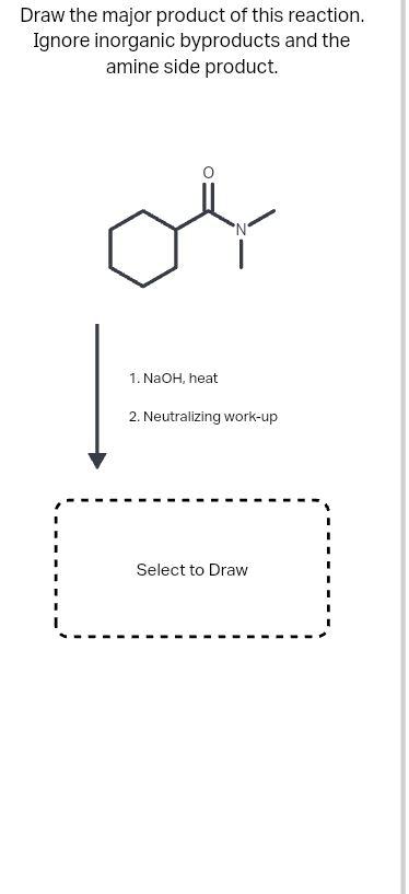 Solved Draw the major product of this reaction. Ignore | Chegg.com