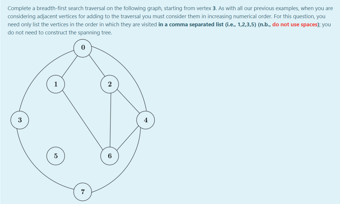 Solved Complete a breadth-first search traversal on the | Chegg.com