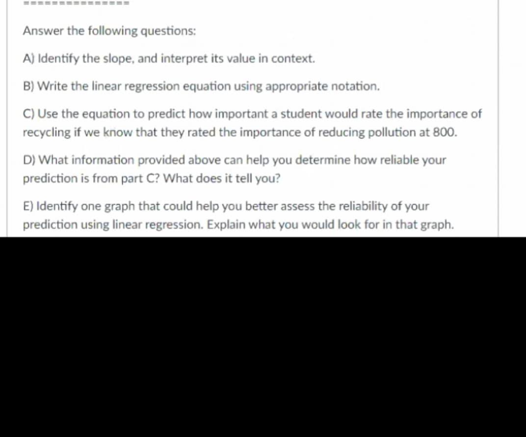 Solved Problem 3 The following linear regression output was | Chegg.com