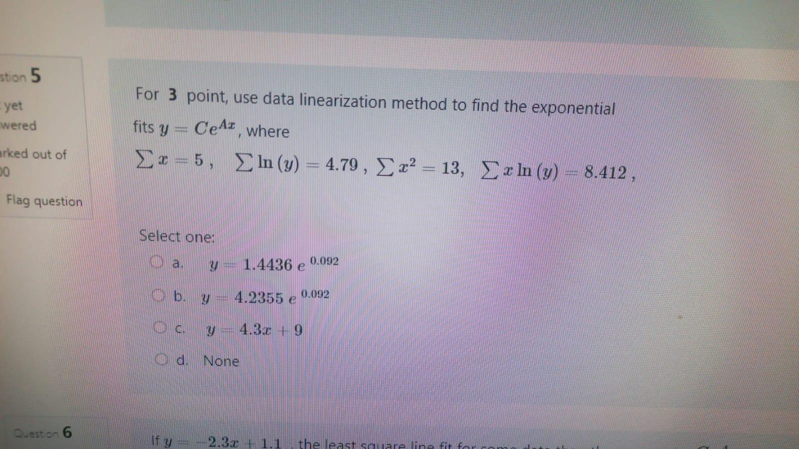 Solved stion 5 - yet wered For 3 point, use data | Chegg.com