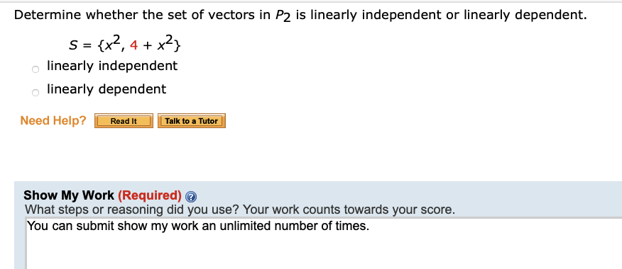 Solved Determine whether the set S spans R2. If the set does | Chegg.com