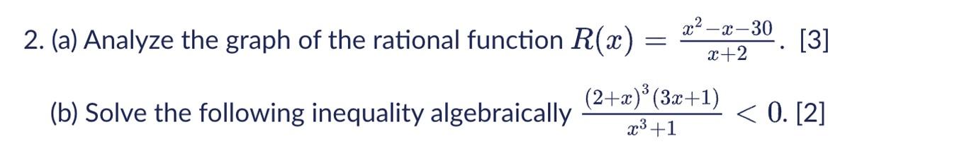 Solved 2. (a) Analyze the graph of the rational function | Chegg.com