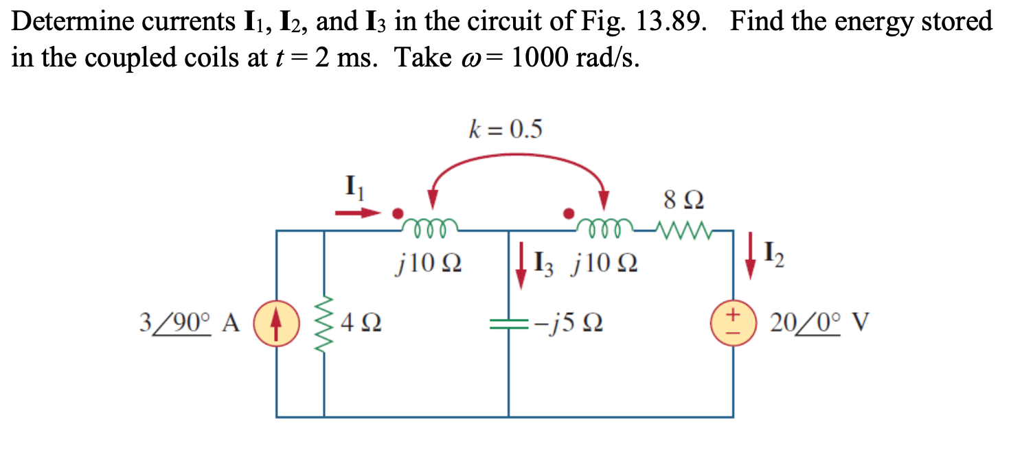 Solved Determine currents I1,I2, and I3 in the circuit of | Chegg.com