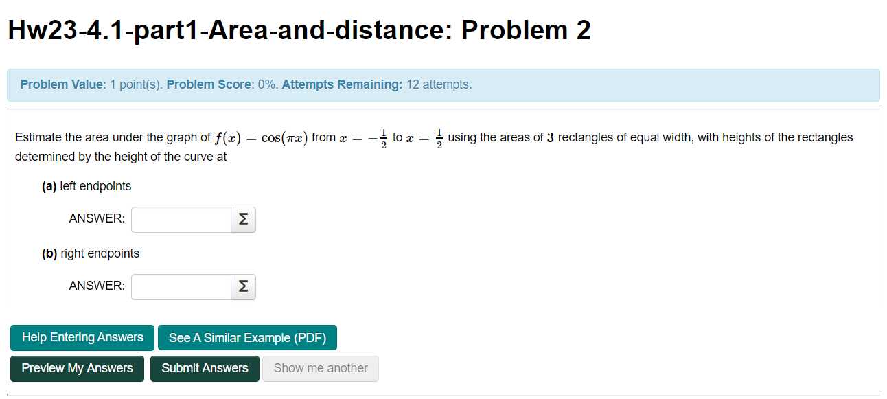 Solved Hw23-4.1-part1 -Area-and-distance: Problem 1 Problem | Chegg.com