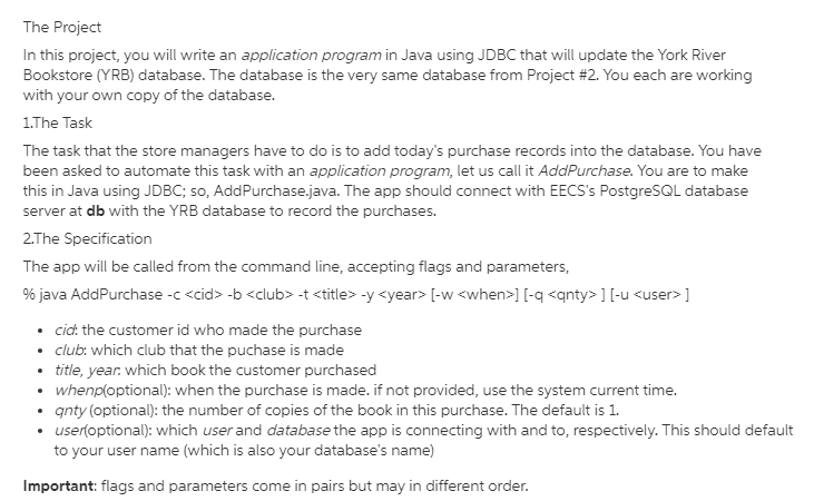 Solved The Project In this project, you will write an | Chegg.com