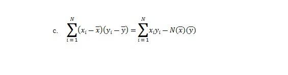 Solved 1. For the sequence of numbers {(xi,yi):i=1,2,…,n} | Chegg.com