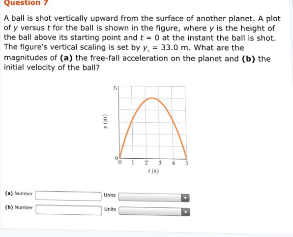 Solved A ball is shot vertically upward from the surface of | Chegg.com