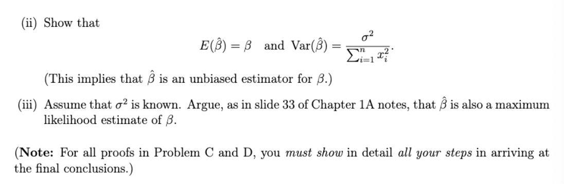 Solved Problem D Consider A Simple Linear Regression Model 9237