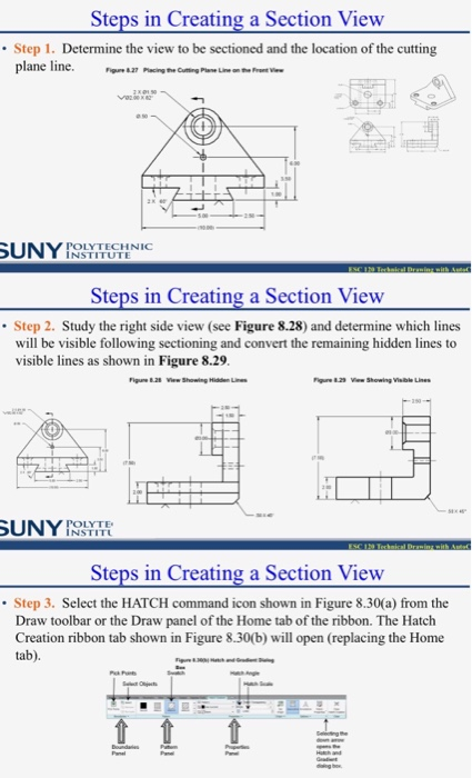 Steps in Creating a Section View Step 1. Determine | Chegg.com