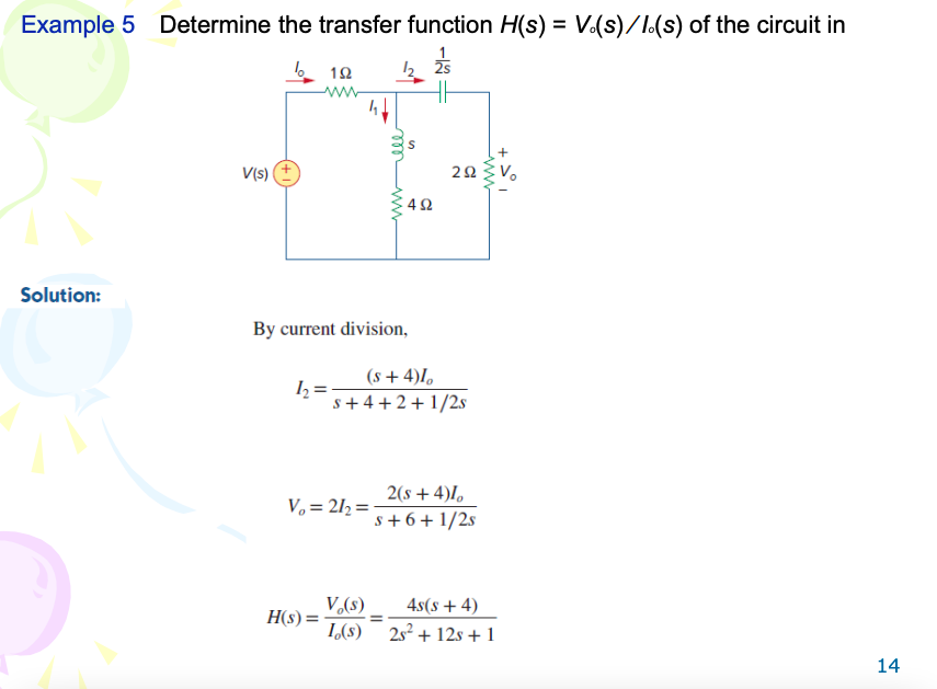 Solved Example 5 Determine the transfer function | Chegg.com