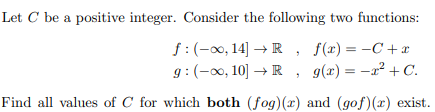 Solved Let C be ﻿a positive integer. Consider the following | Chegg.com