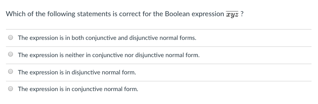 Solved Which of the following statements is correct for the | Chegg.com