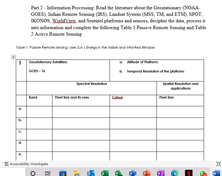 Solved Part 2 - Information Processing: Read the literature | Chegg.com