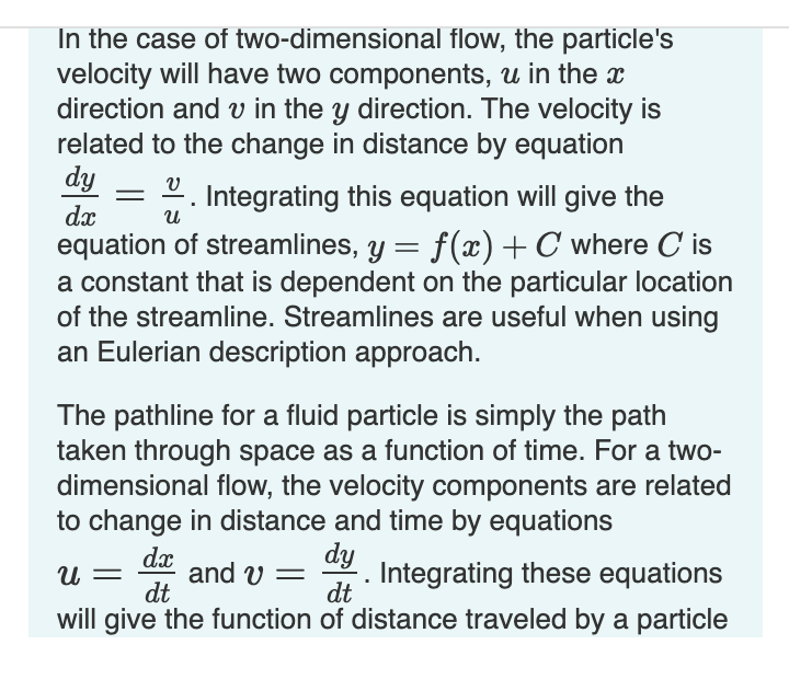 Solved Learning Goal: To understand streamlines and | Chegg.com