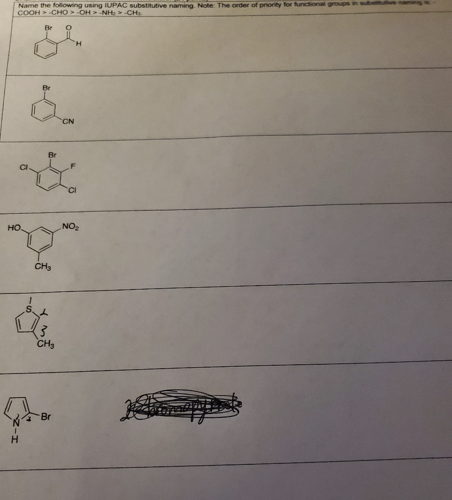 Solved Name the following using IUPAC substitutive naming. | Chegg.com