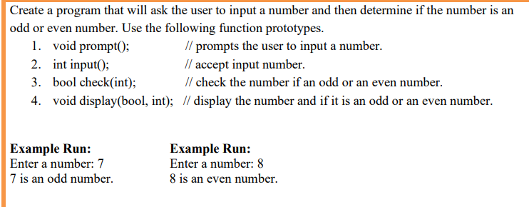 Solved Create A Program That Will Ask The User To Input A 5244