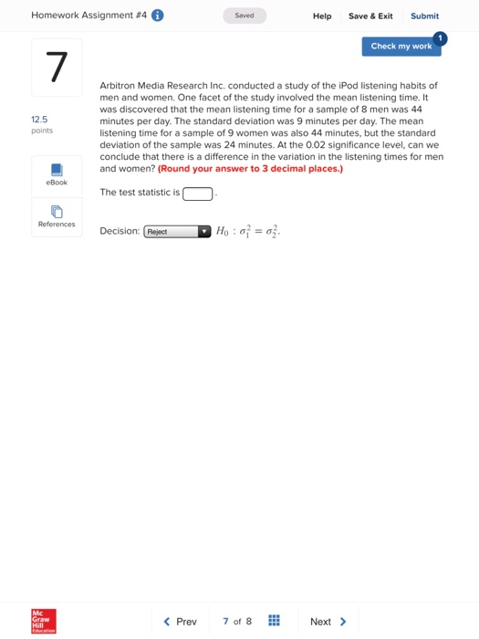 Solved Homework Assignment #4 0 Saved Help Save & Exit | Chegg.com