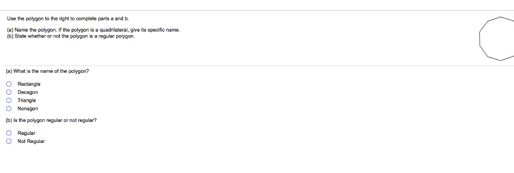Solved Use the polygon to the right to complete parts a and | Chegg.com