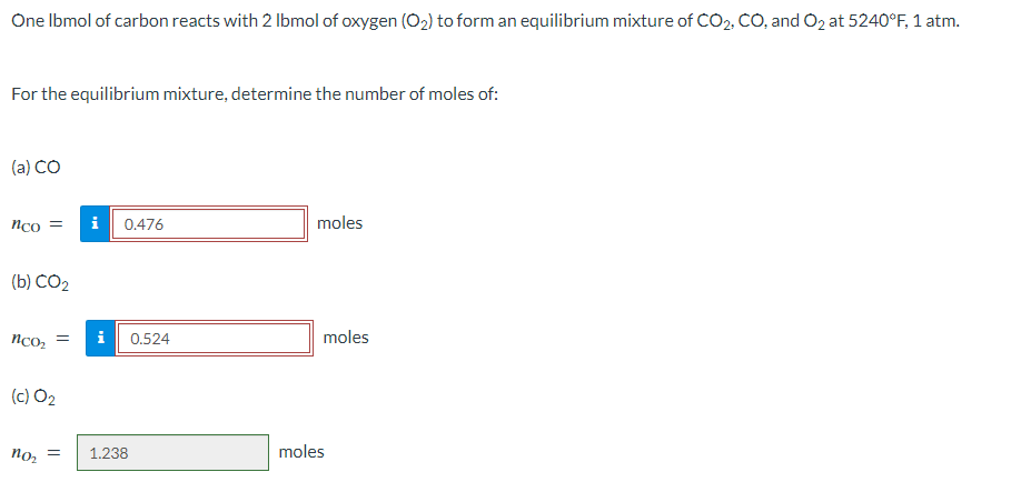 Solved One lbmol of carbon reacts with 2lbmol of oxygen (O2) | Chegg.com