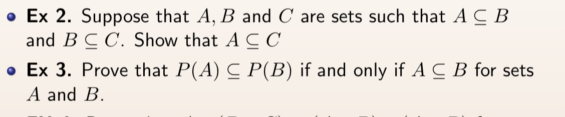Solved Ex 2. Suppose that A,B and C are sets such that A⊆B | Chegg.com