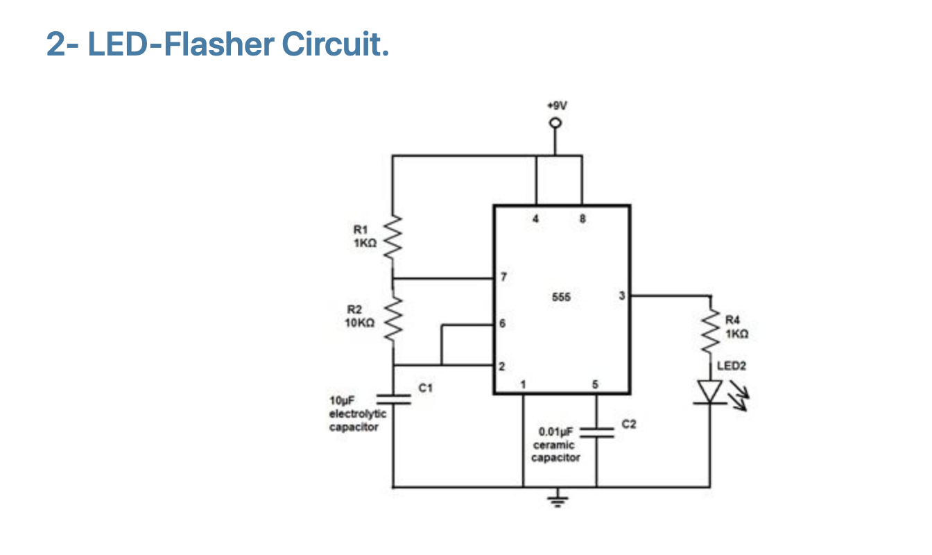 Simple Led Flasher Circuit