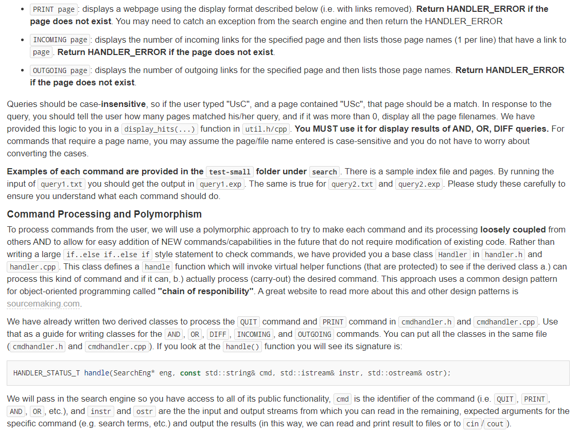 Create a Command-line UI for Searching and Displaying | Chegg.com