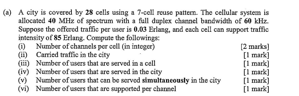 Solved (a) A city is covered by 28 cells using a 7-cell | Chegg.com