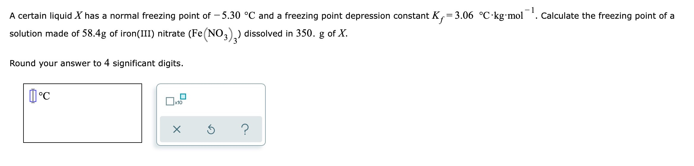 Solved . Calculate the freezing point of a A certain liquid | Chegg.com